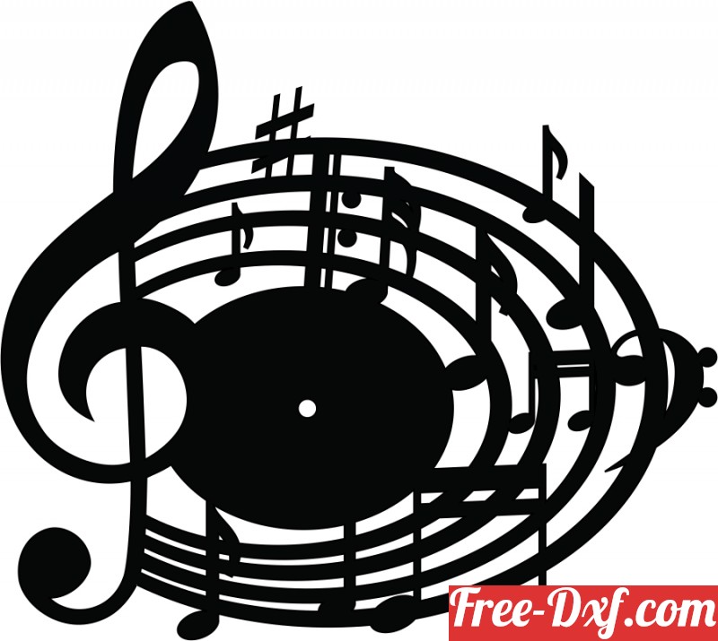 Download music melody wall clock TRTb8 High quality free Dxf file