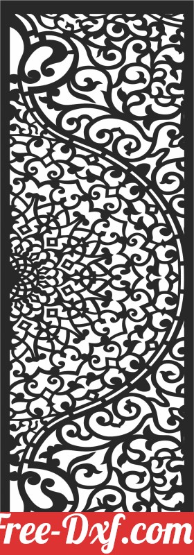 Download DECORATIVE screen DOOR TS7xJ High quality free Dxf fil