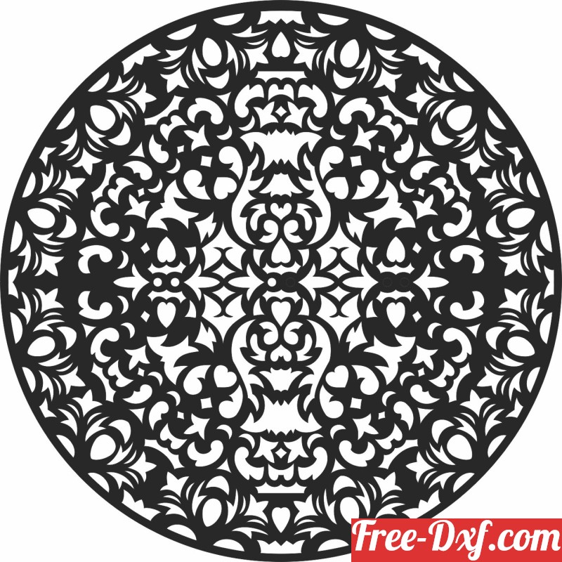 Download decorative mandala pattern TSaQL High quality free Dxf f