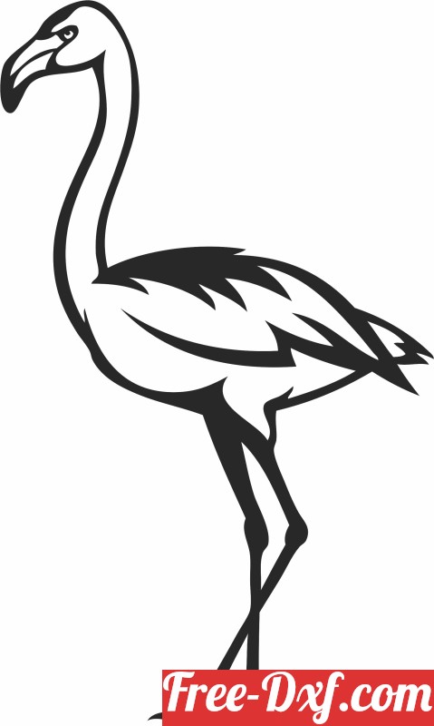 Download Flamingo clipart TX0Pn High quality free Dxf files, Svg,