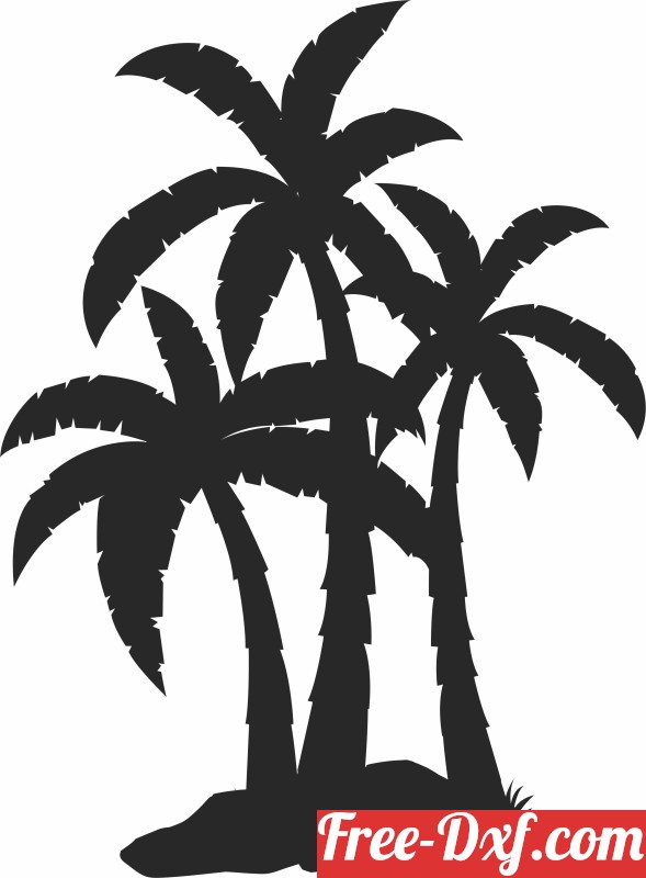 Download palm trees silhouette ai TYbyT High quality free