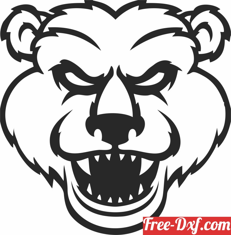 Download angry bear wall sign TZ0Vw High quality free Dxf files,