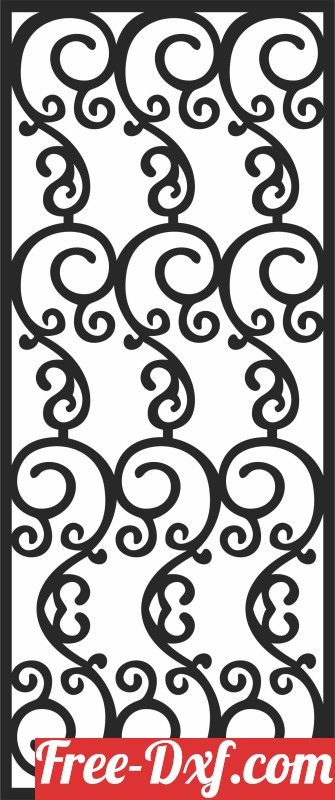 Download Decorative screen door TxpuF High quality free Dxf files