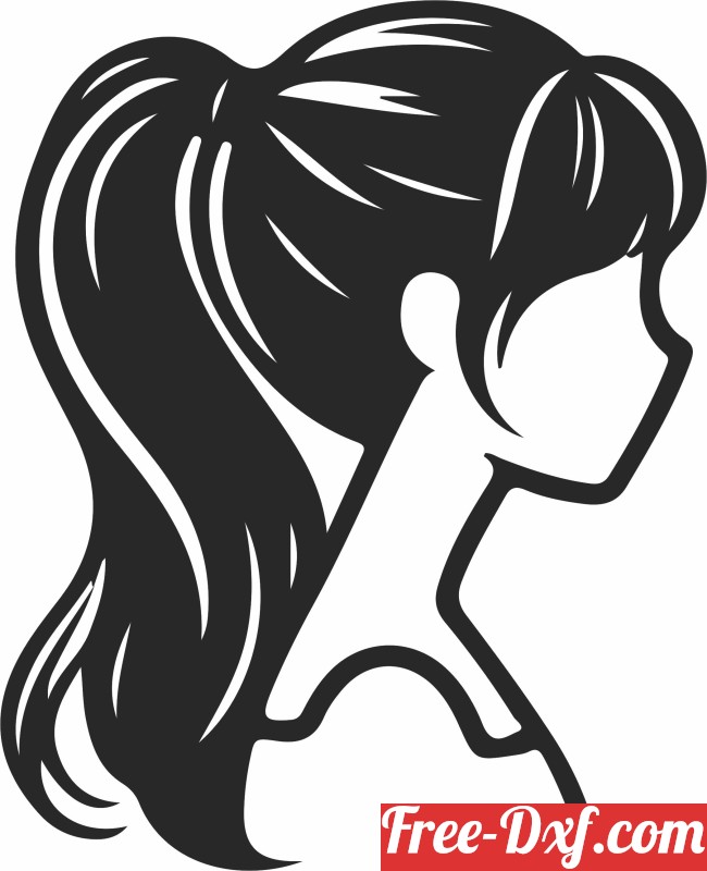 Download Elegant ponytail hairstyle svg U5Lgb High quality free