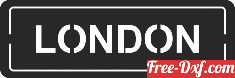 Download london wall plaque sign UQuVW High quality free Dxf file