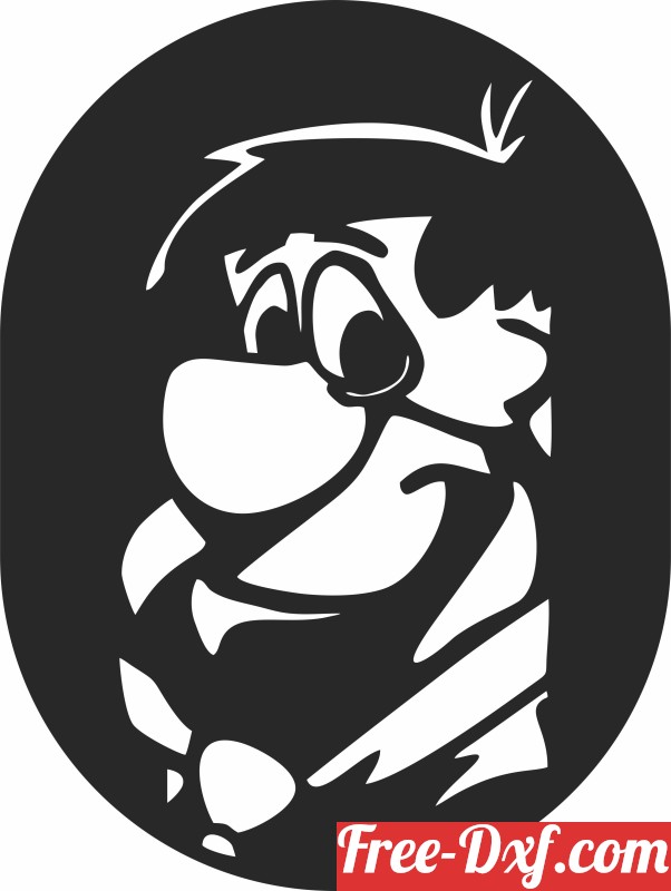 Download Fred flintstone clipart USHMA High quality free Dxf file