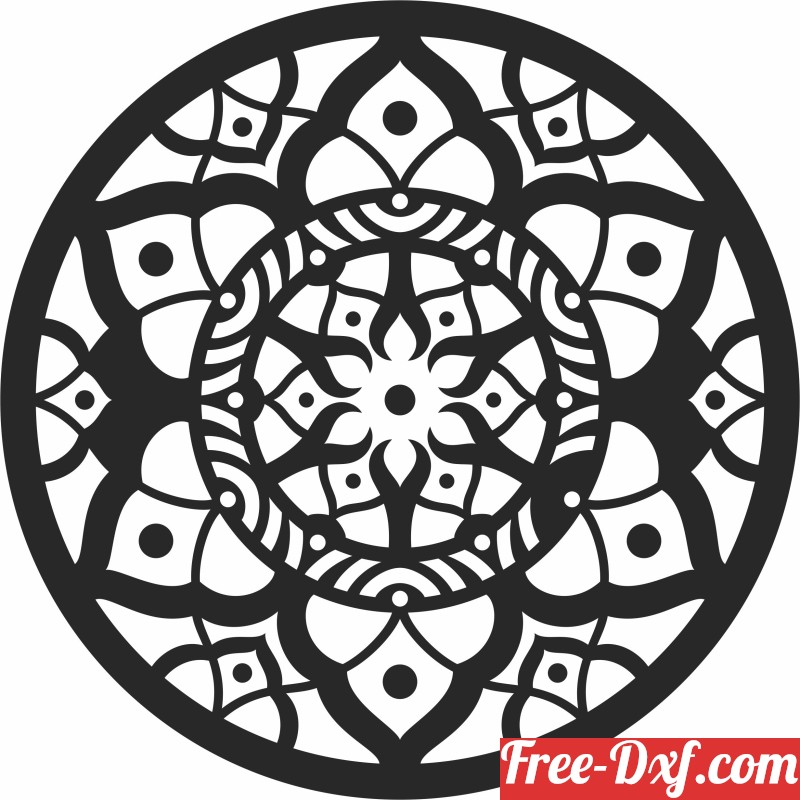 Download pattern Mandala wall arts USLur High quality free Dxf fi