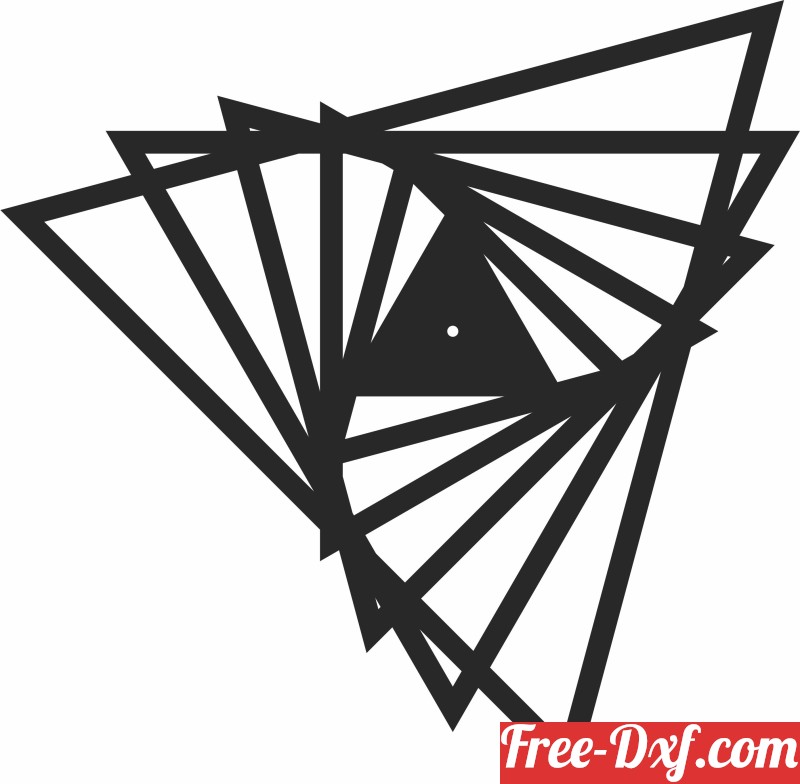 Download decorative wall triangles clock ai UdJZs High quality fr