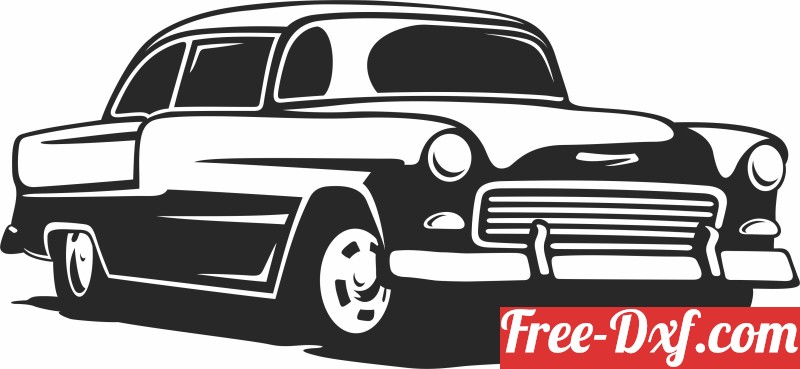 Download 1955 Chevy Chevrolet Bel Air clipart svg UgWfs High qual