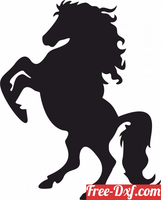 Download Horse Rearing clipart VIXE5 High quality free Dxf files,