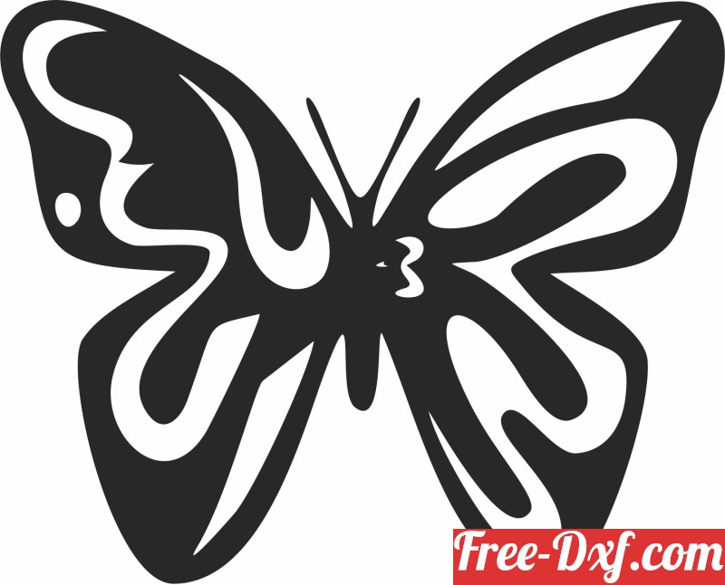 Download butterfly wall decor dxf VJjGe High quality free