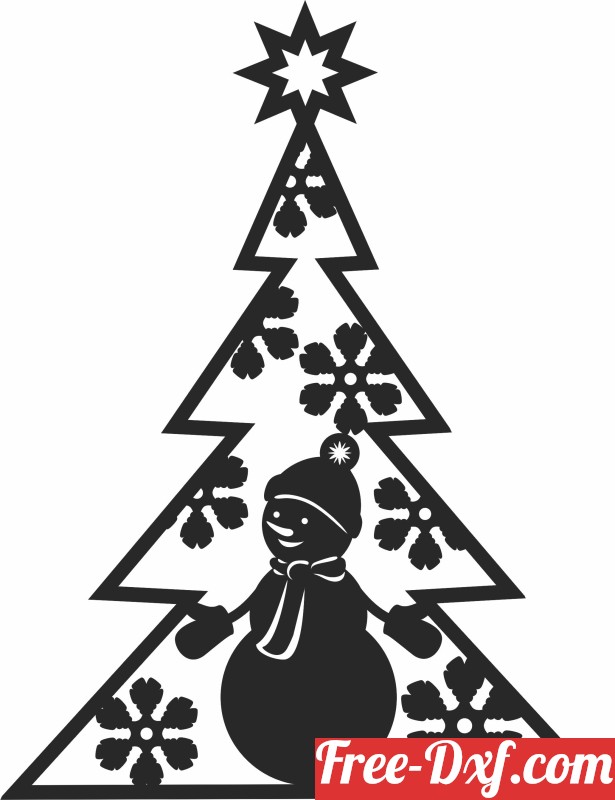 Download Snowman christmas tree VLOdM High quality free Dxf files
