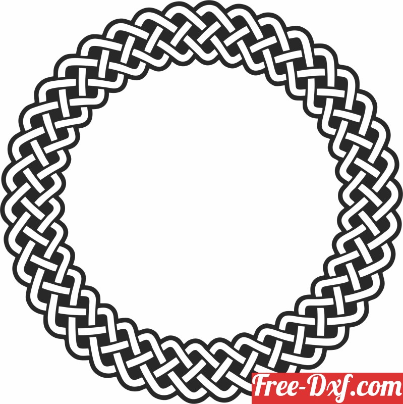 Download knot pattern circle cliparts dxf VWS3F High quality free