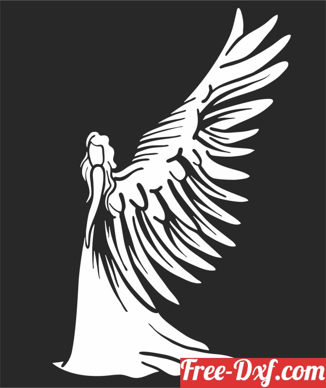 Download beautiful fairy angel with big wings dxf VtsPH High qual