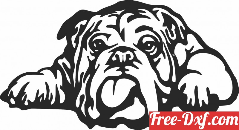 Download Bull dog clipart dxf X0iJq High quality free