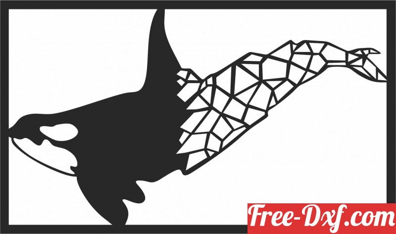 Download Humpback Whale polygon XalG6 High quality free Dxf files