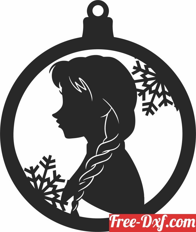 Download Elsa frozen ornament Xo4n7 High quality free Dxf files,