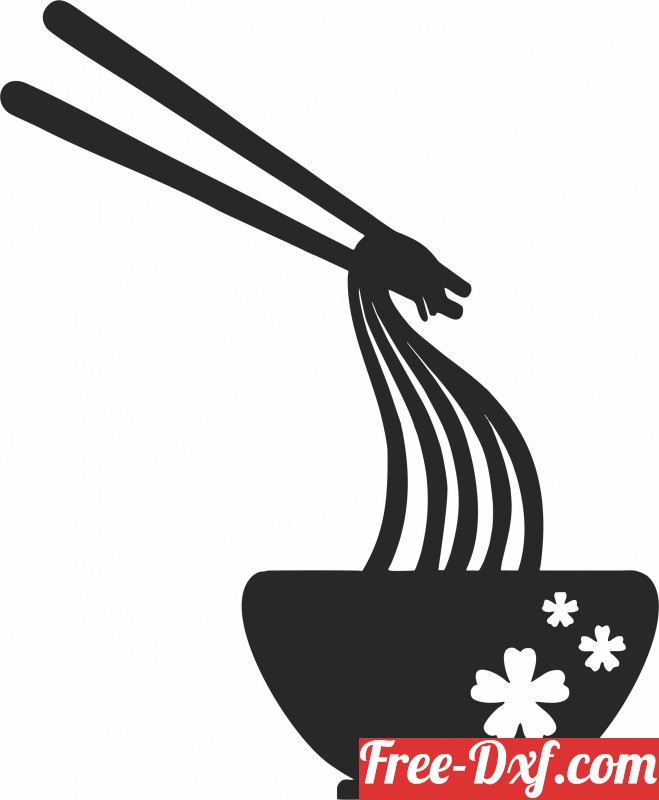 Download Noodle food wall decor YNKs1 High quality free Dxf files