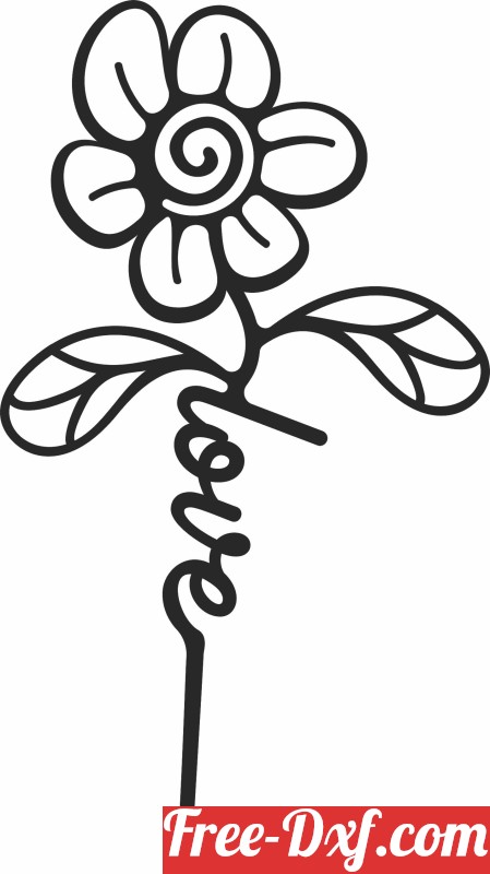 Download love Rose flower clipart YOuRX High quality free Dxf fil