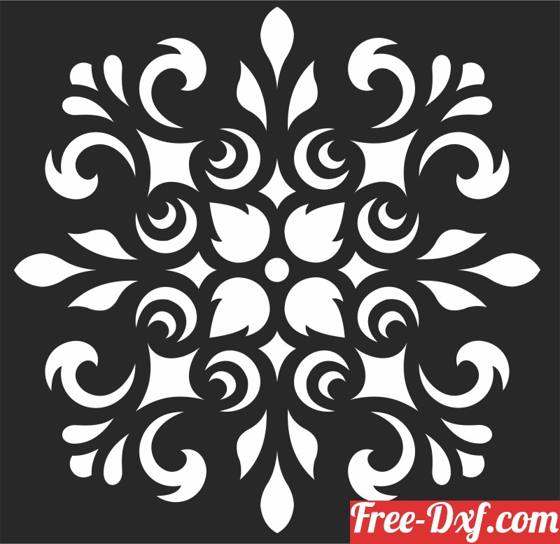 Download flower wall Pattern dxf YPNq4 High quality free