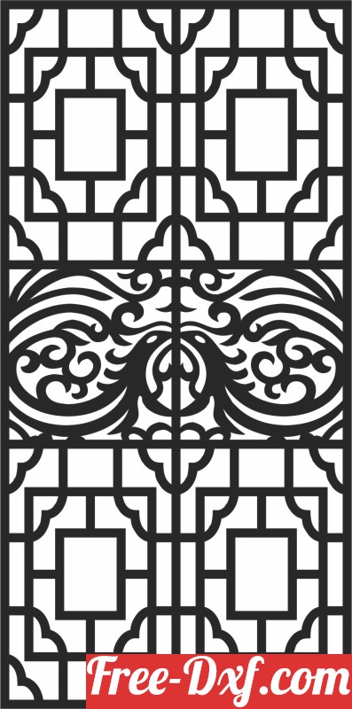 Download Screen Decorative Door Z30we High quality free Dxf files