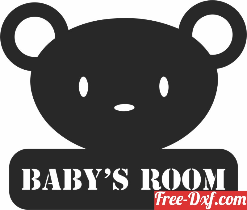 Download baby bear wall decor Z6jqt High quality free Dxf files,