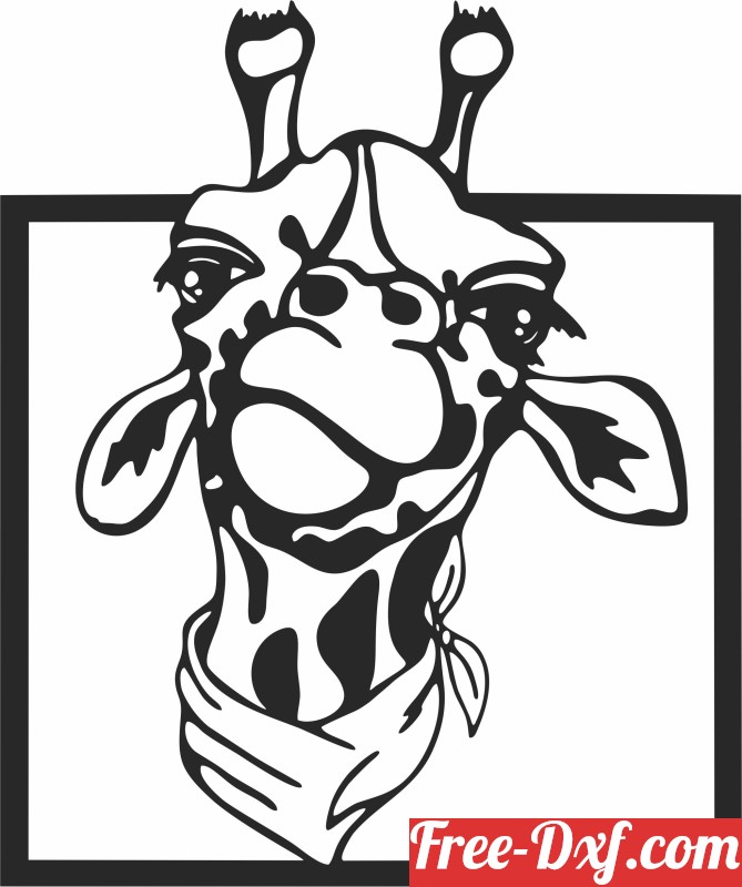 Download giraffe wall art ZAgA1 High quality free Dxf files, Svg,