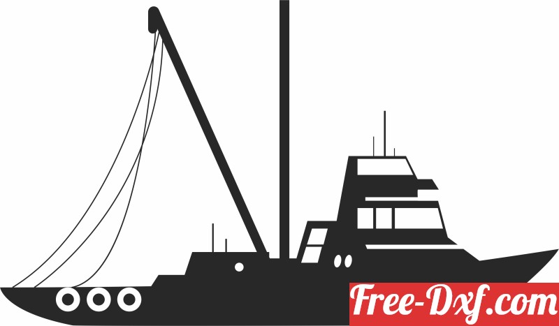 Download Container ship boat clipart ZDe82 High quality free Dxf