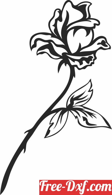 Download flower rose dxf ZOpIO High quality free