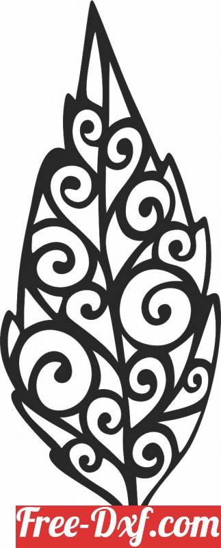 Download Feather decor sign ZS8kQ High quality free Dxf files, Sv