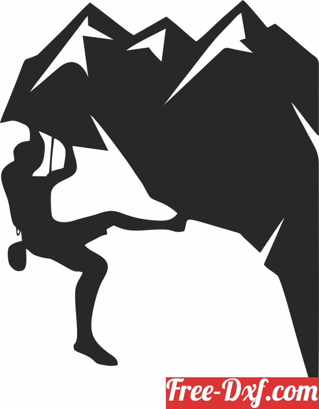 Download mountain climbing clipart ZT9CB High quality free Dxf fi