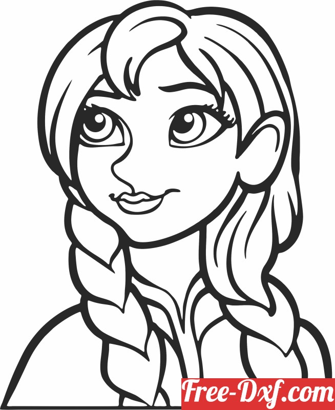 Download frozen anna cliparts cdr ZZM8x High quality free