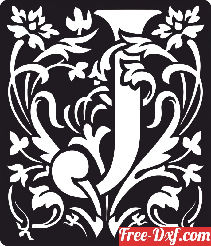 Download Personalized Monogram Initial Letter J Floral Artwork Zu