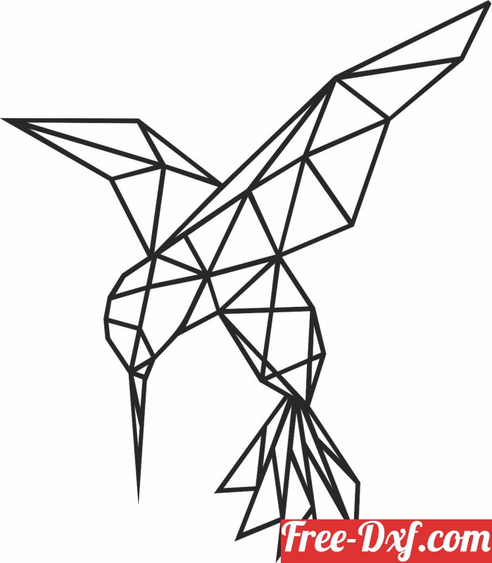 Download Geometric Polygon Hummingbird a5WBZ High quality free Dx