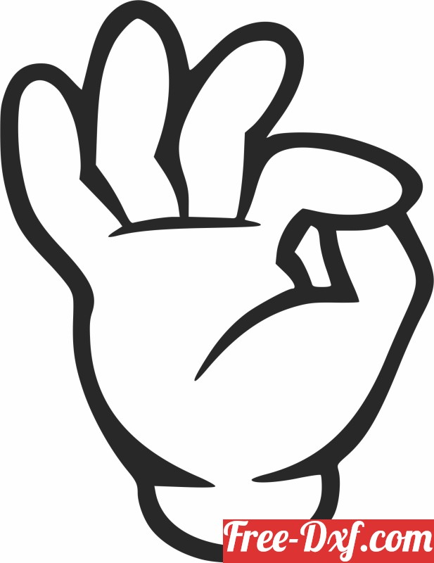 Download irish hand sign aDk72 High quality free Dxf files, Svg,