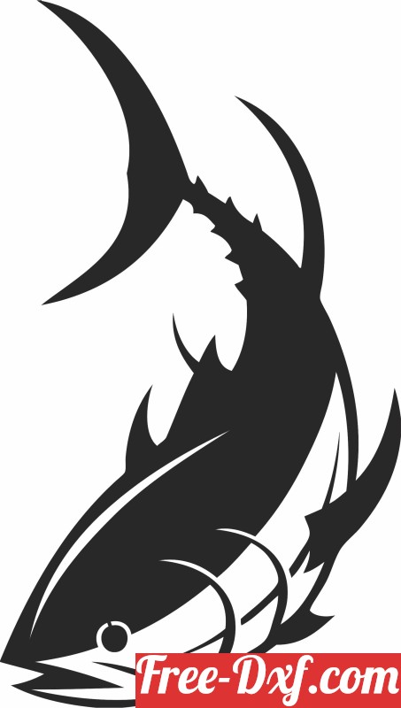Download tuna fish dxf aLI2k High quality free