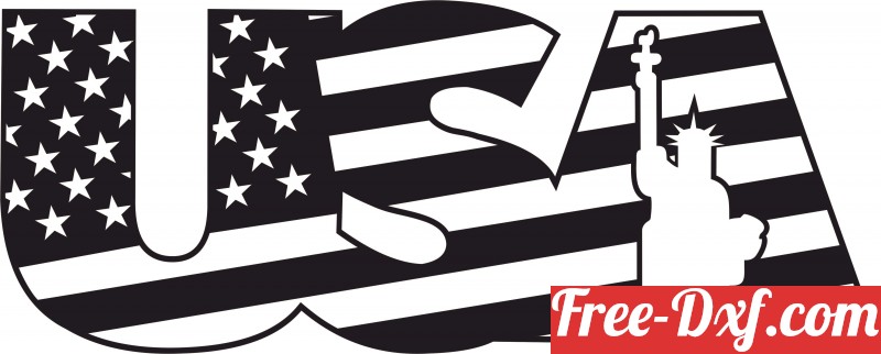 Download USA liberty statue flag aLV4y High quality free Dxf file