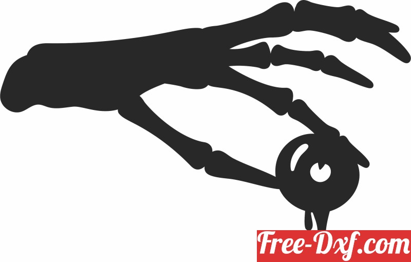 Download halloween Skeleton Hand aY7mv High quality free Dxf file