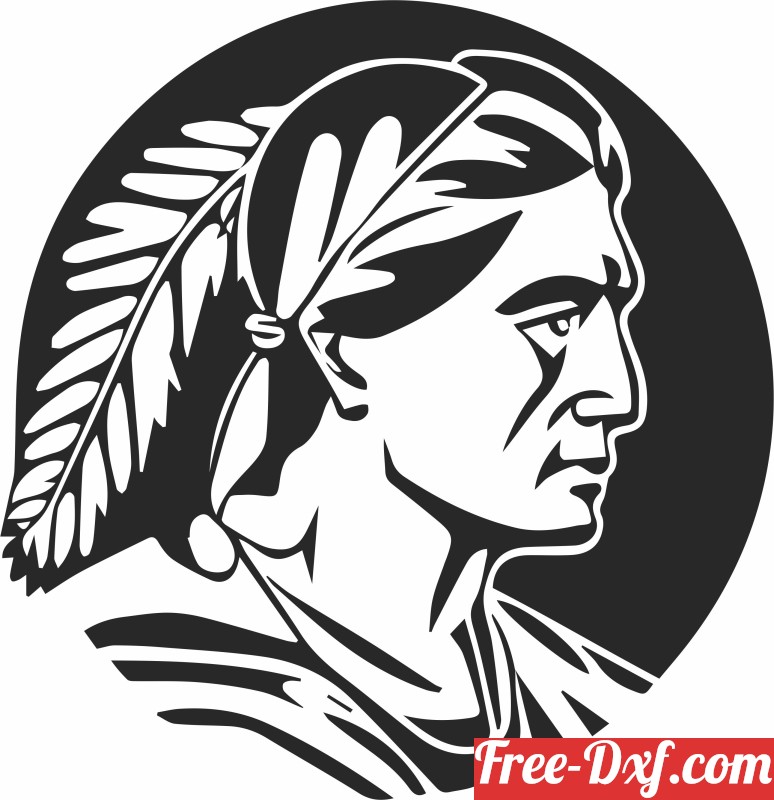 Download Native American Warrior am9Rj High quality free Dxf file