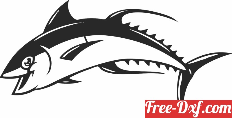 Download saltwater tuna fish an9cc High quality free Dxf files, S