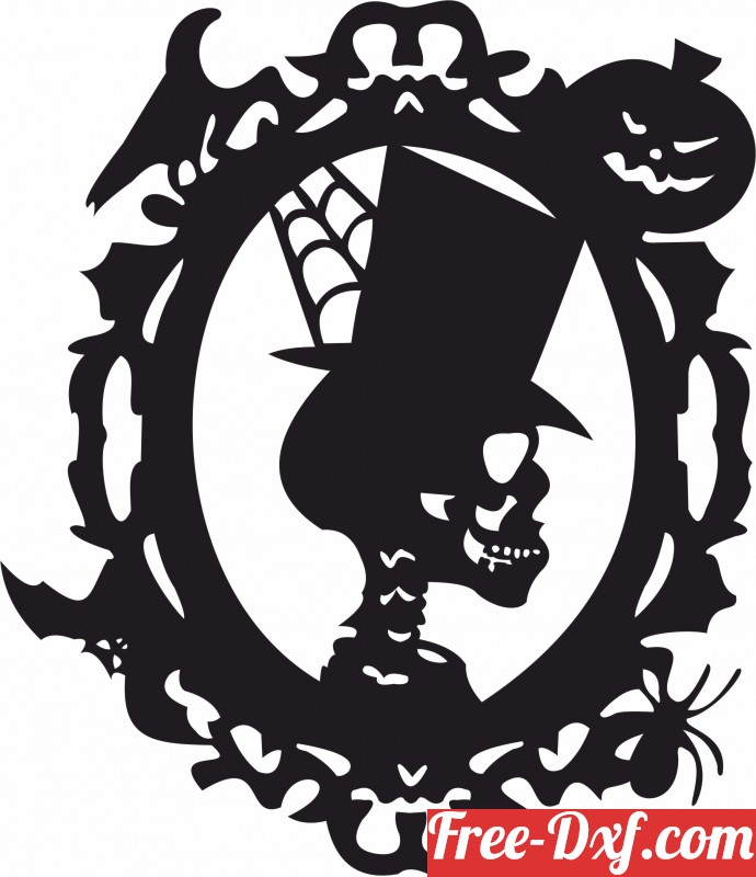 Download Halloween Skull Mirror Horror dxf ay9q2 High quality fre