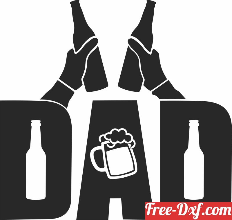 Download dad toasting beer mugs azUOi High quality free Dxf files