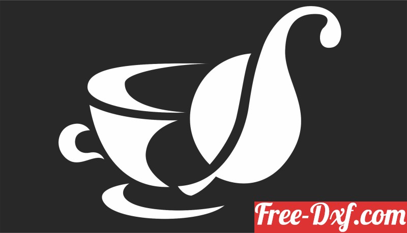 Download coffee tea cup art sign dxf bPNDW High quality free