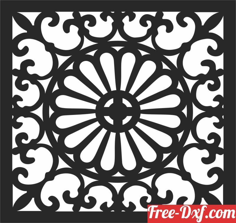 Download decorative wall PATTERN WALL bl21s High quality free Dxf