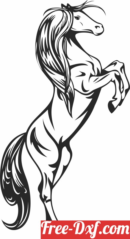 Download horse cliparts cm142 High quality free Dxf files, Svg, C
