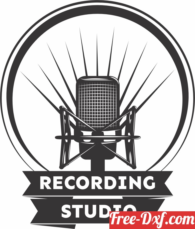 Download record player studio logo sign dA6V3 High quality free D