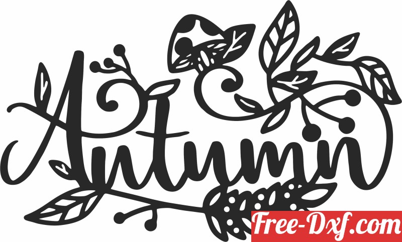 Download autumn clipart sign dN4TP High quality free Dxf files, S