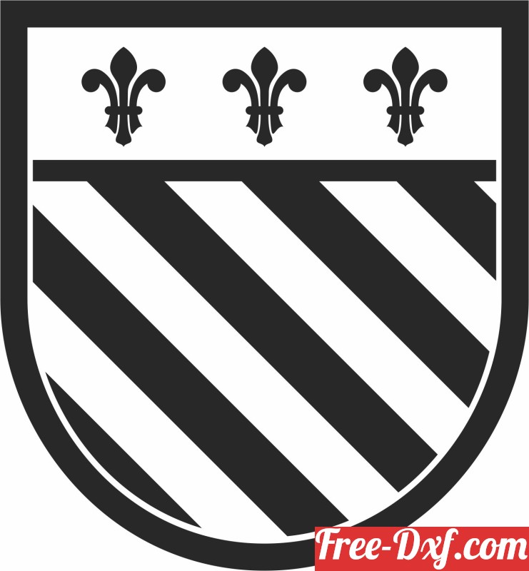 Download Coat of arms shield logo dNfJR High quality free Dxf fil