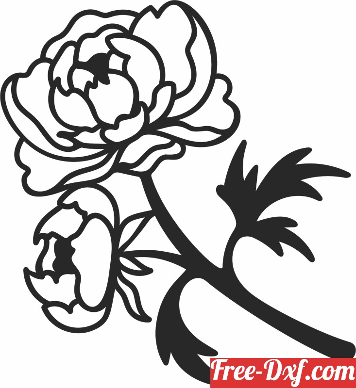Download rose flower art doK3f High quality free Dxf files, Svg,