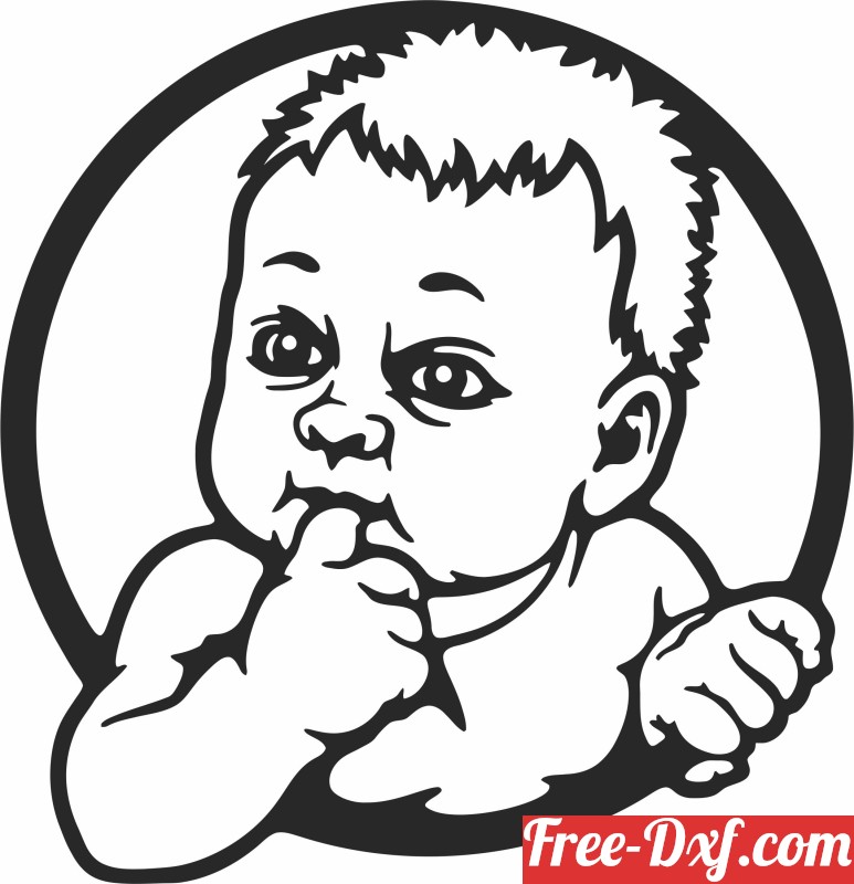 Download baby on board clipart dz2IW High quality free Dxf files,